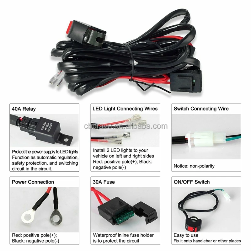 Motorcycle LED Headlight Transfer Switch 12V 40A Relay Motorcycle ...