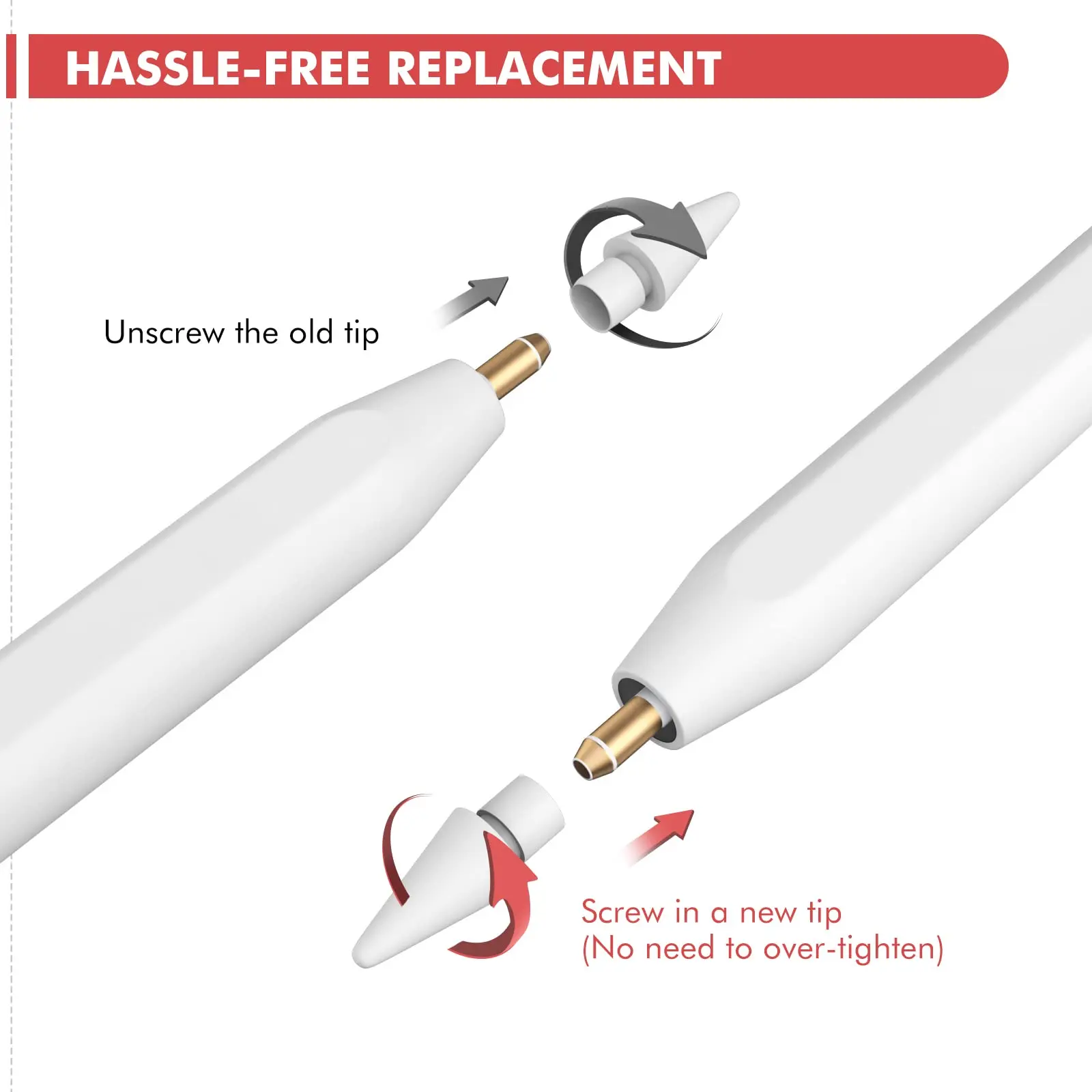 10 Pack For Apple Pencil Tips,Upgraded Replacement Pencil Nibs For ...