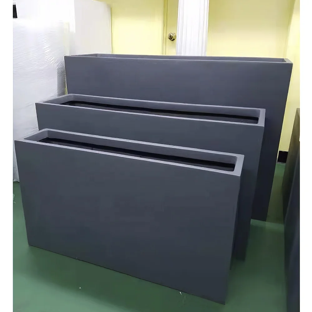 Large Rectangular Fiberglass Planter For Outdoor Use, Customized Color ...