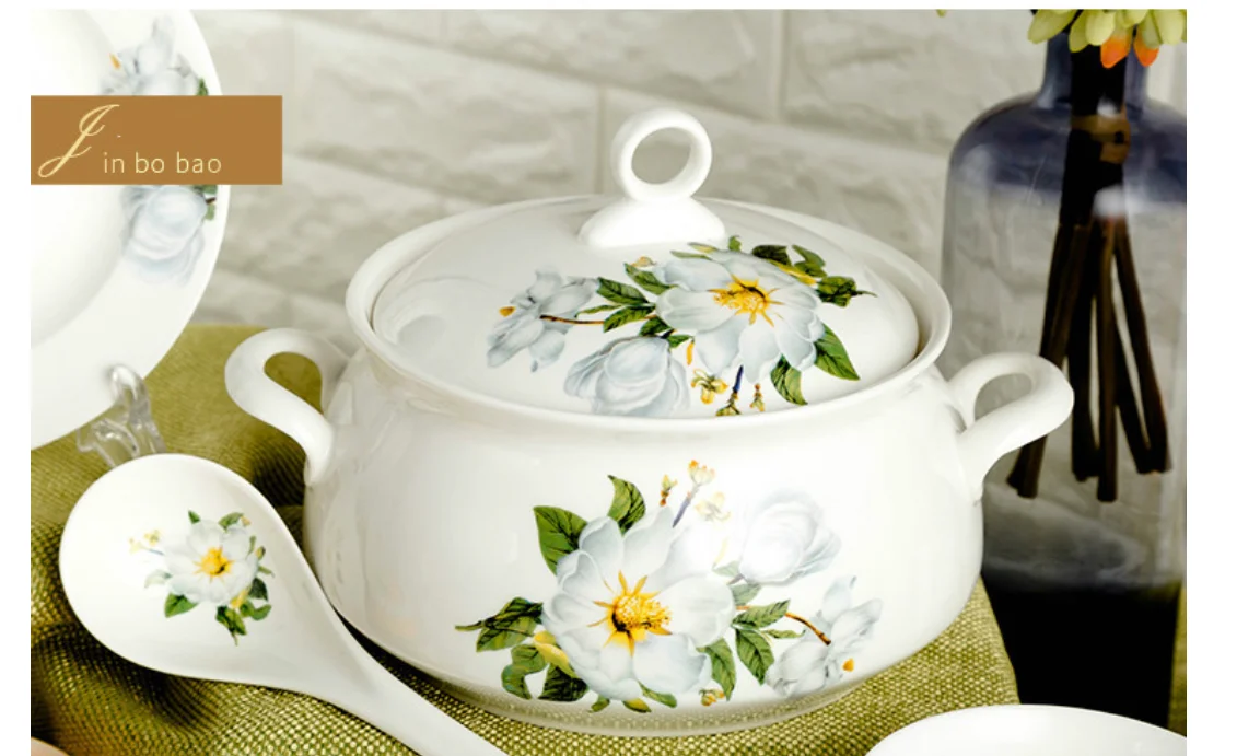 Custom Private Label Kapok Bone China Ceramic Dinnerware