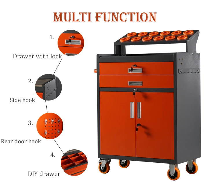 LYREIGN RGTJ04C CNC Tool Holder Cart Mechanic Tool Cart Multifunctional ...