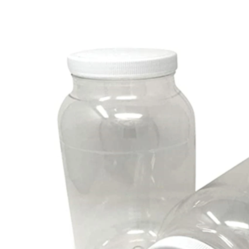 1 Gallon Clear Plastic Jars With Ribbed Liner Screw On Lids,Pet Plastic ...