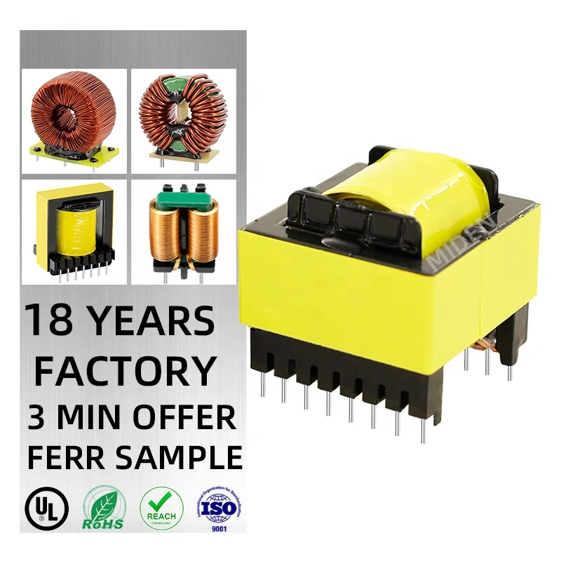Ferrite Core High Frequency Transformer 16 Pin Electronic AC 110V 220V 380V To DC 12V 24V 48V ...