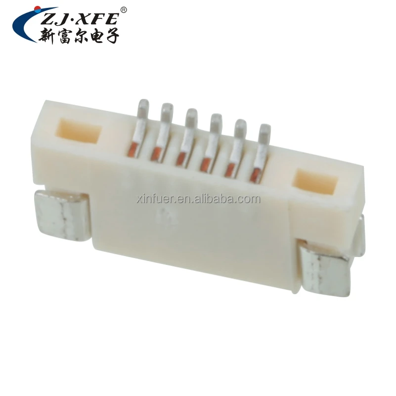 High Quality 0.5mm Pitch Ffc Fpc Connector 6 Pin Ra Smt Connector Fpc Ffc Socket Connector 0.5 ...