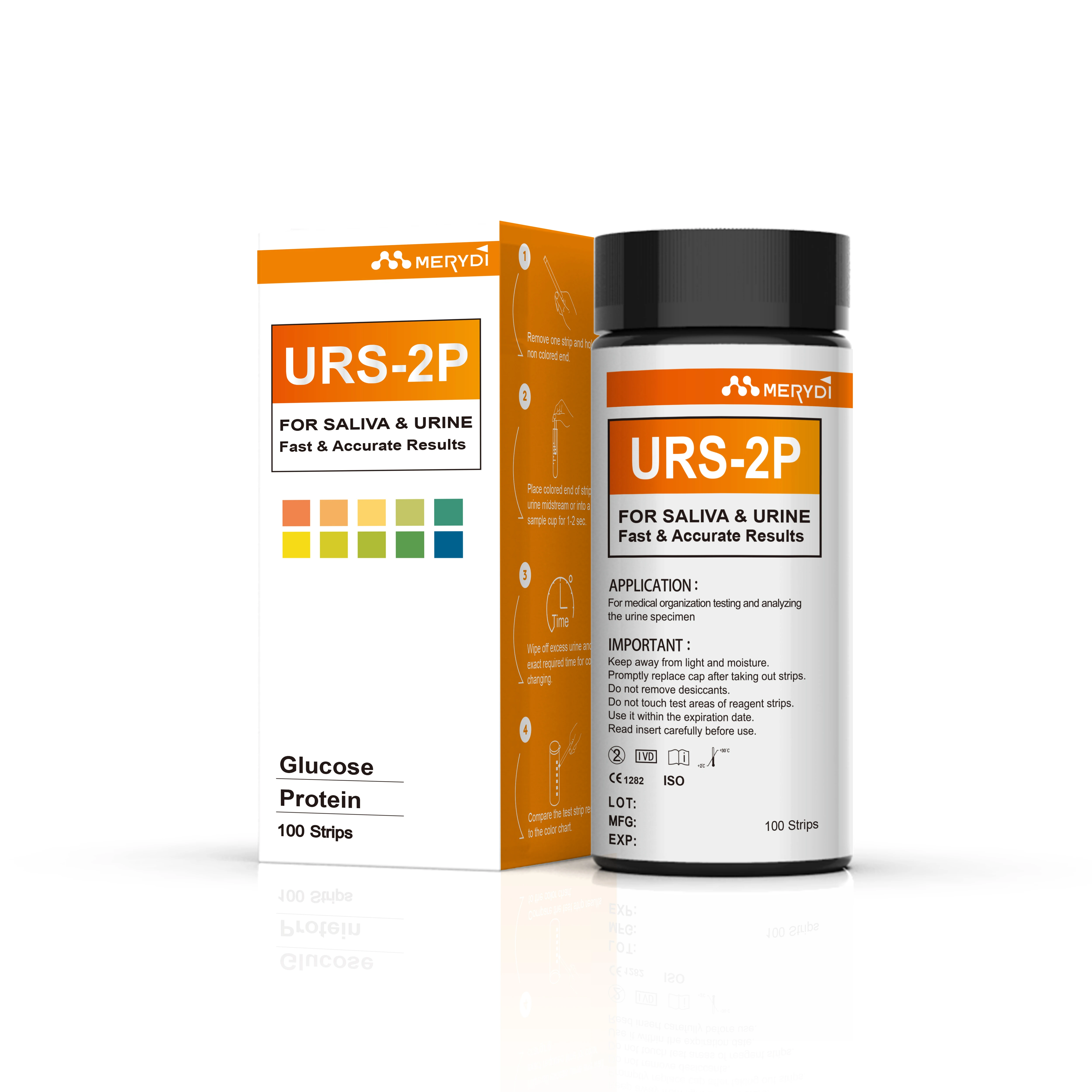 Urs-2p Urinalysis Test Strips Check Urine Glucose Protein - Buy Medical ...