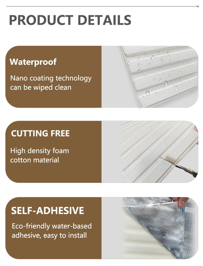 New Design Foam Wall Panel Wpc Peel And Stick Wallpaper Wall Panel De ...