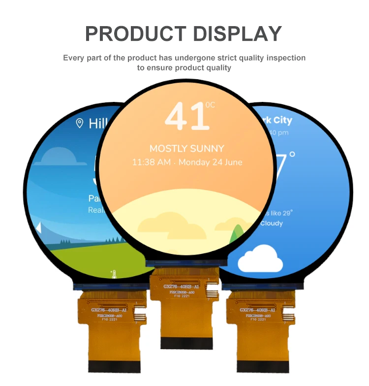 2.76 Inch Round Display Pixel Pitch 0.1497(h) X 0.1462(v) Full Hd ...