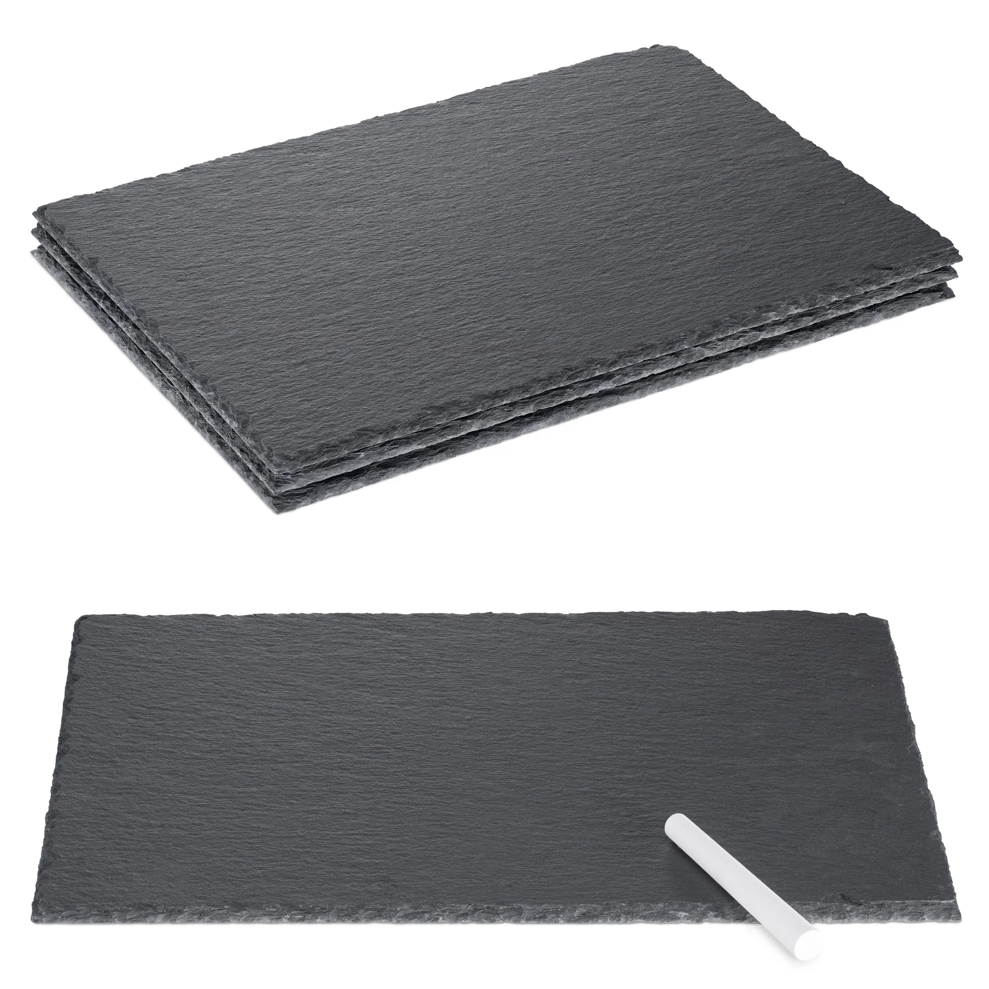 Natural Slate Serving Plates Place Mat Medium Rectangular Stone Table ...