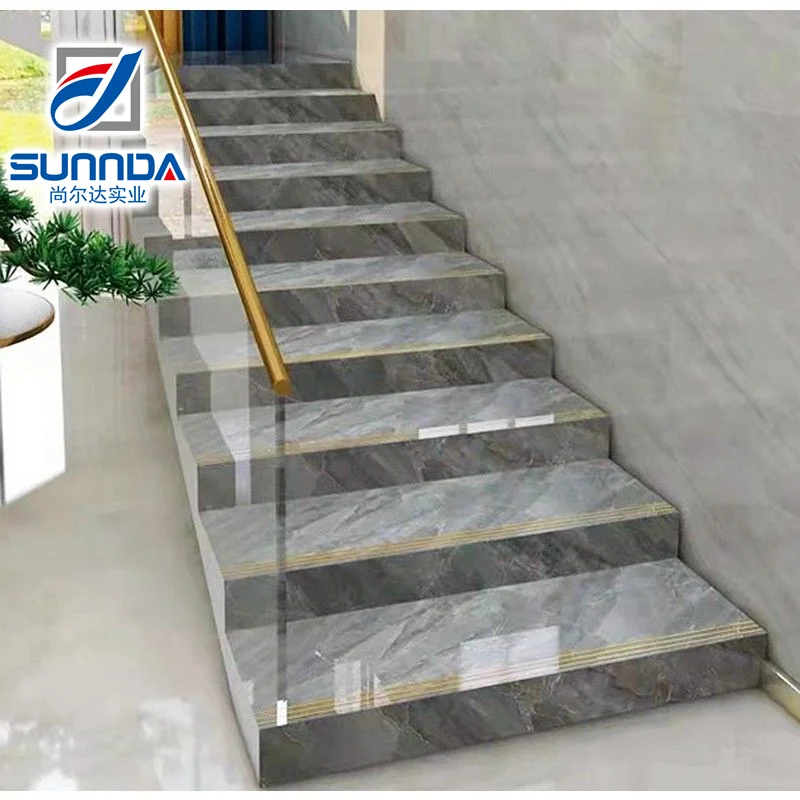 Decorative Stair Treads Staircase Step Tile Non-slip Risers Matt Glossy ...