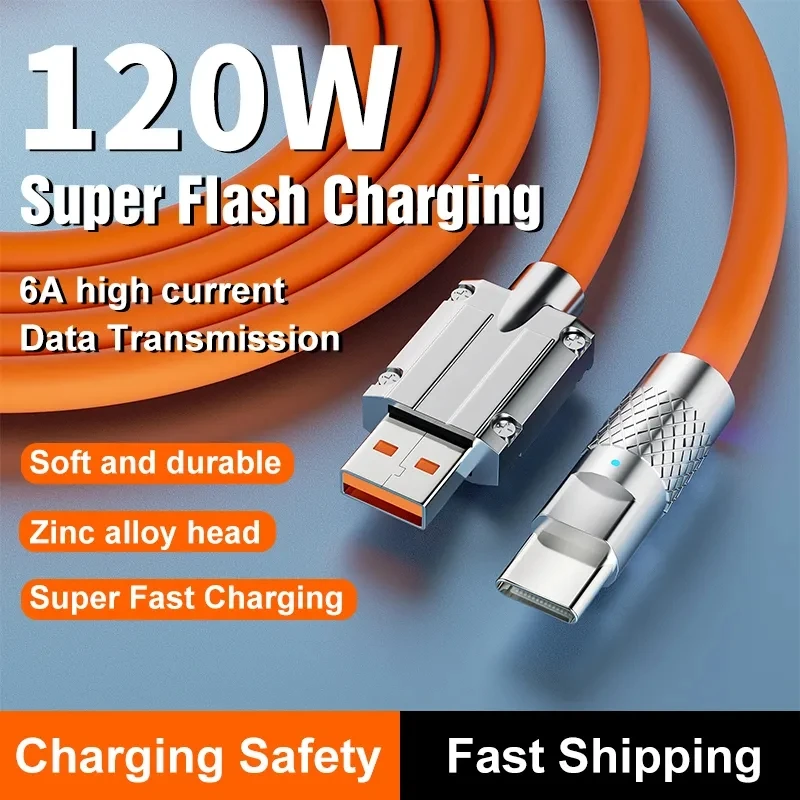 120W 5A Fast Charging Cable - Supercharge Your Devices