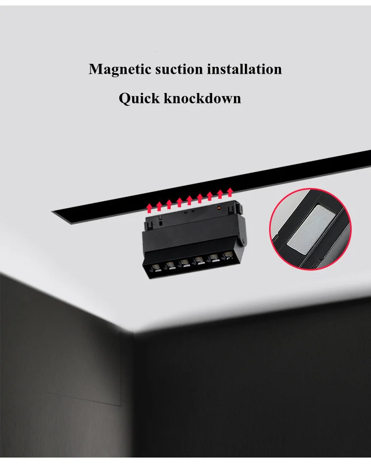 Suspending/surface Ceiling/recessed Complete Led Cob Magnetic Track ...