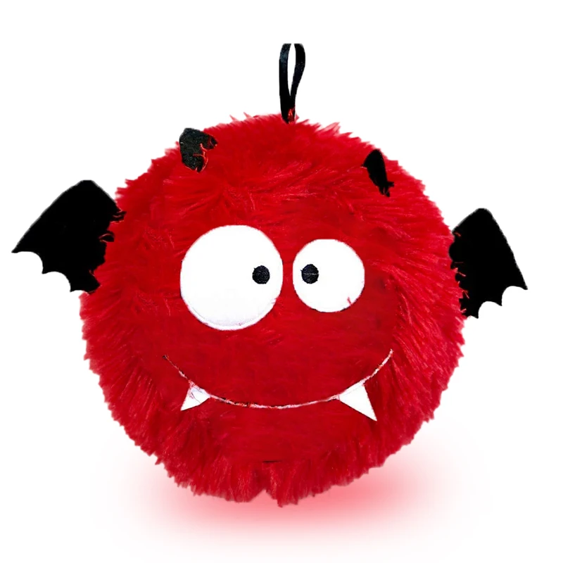 Happy Halloween Balloons Fuzzy Soft Monster Face Inflatable Bounce And ...