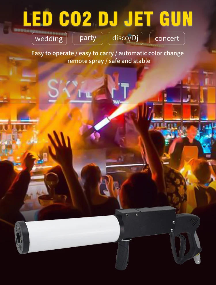 Mini LED Spray Co2 Gun RGB 3in1 - Stage & Club Special Effects