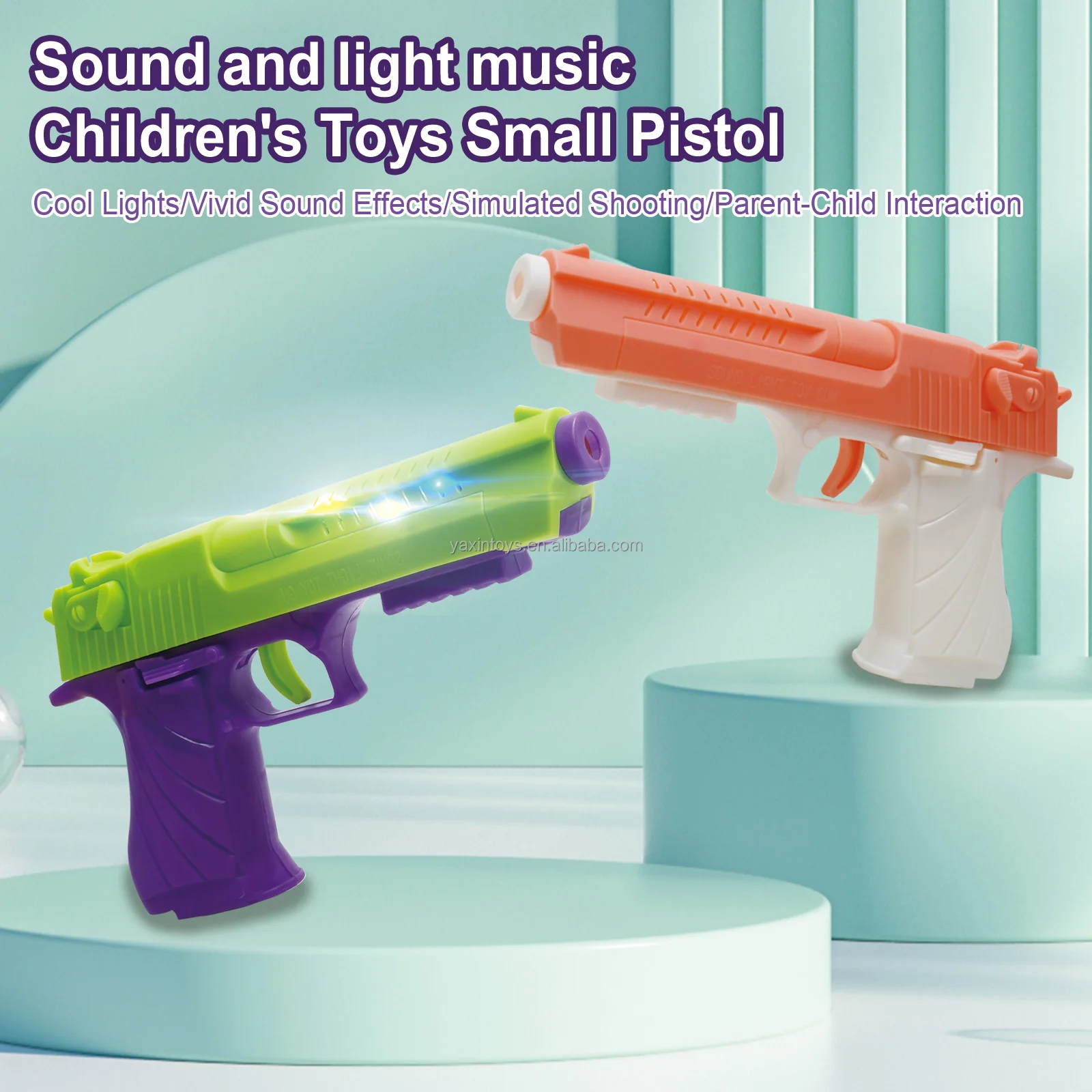Release Pressure Pistol Gun Fidget Sensory Toys With Light Sound ...