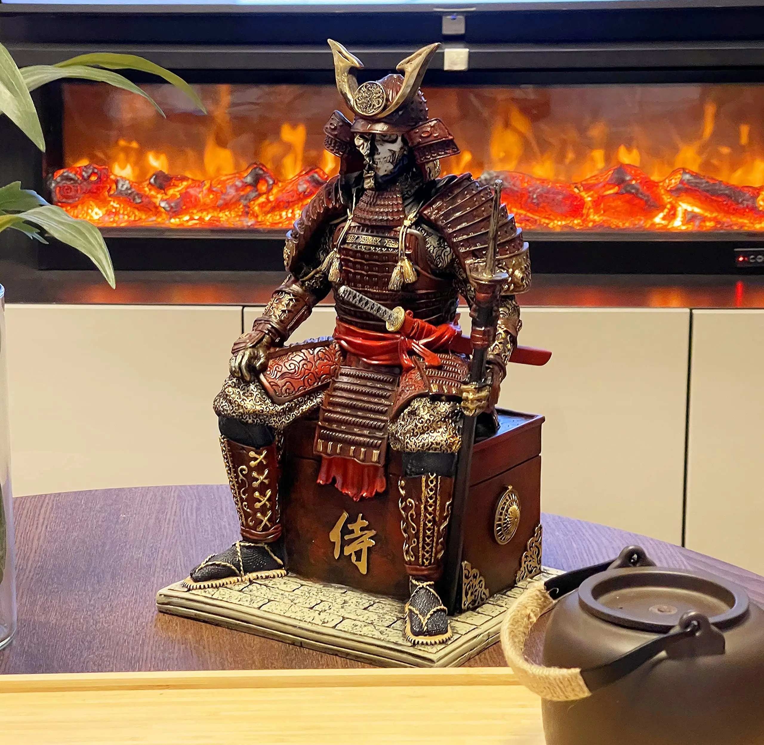 Medieval Ancient Japan Samurai Figure: Undead Warrior Resin Statue ...