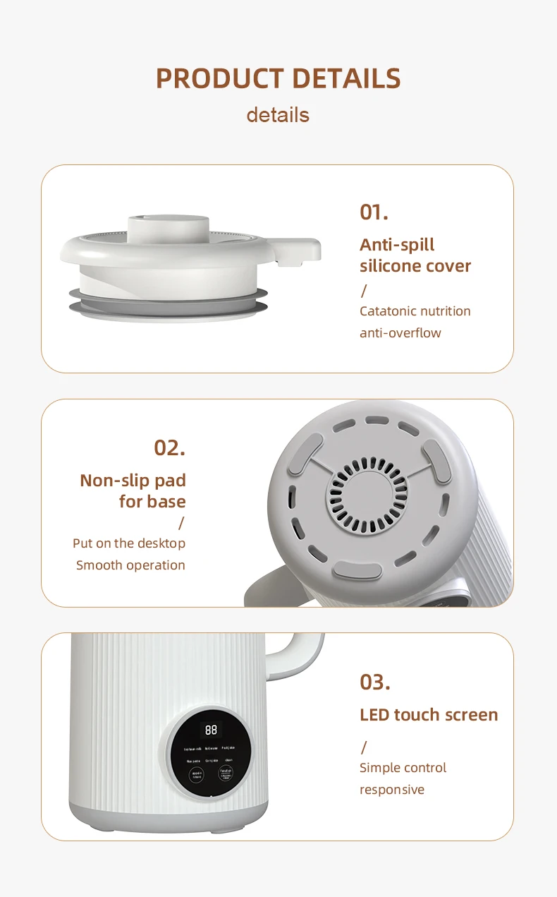 Household 800ml 1200ml Electric Soybean Milk Machine Mixeur Portable ...