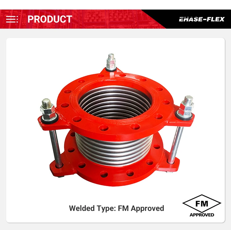 FM Welded SUS304 Flexible Joint with Flange Bellow Expansion