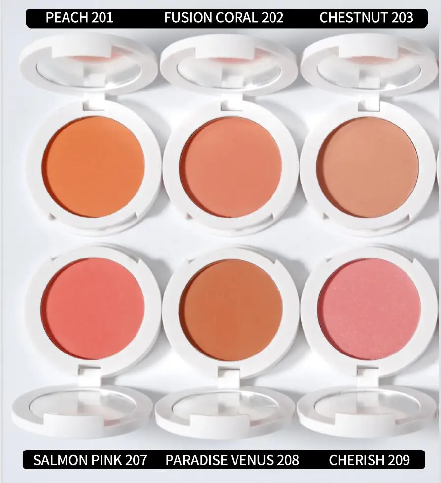 Free Print Logo Face Blush Palette Natural Pink Cheek Waterproof Long ...