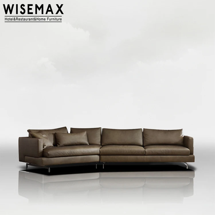 Wisemax Furniture Living Room Furniture Sofas Set Fabric Low Arm L ...
