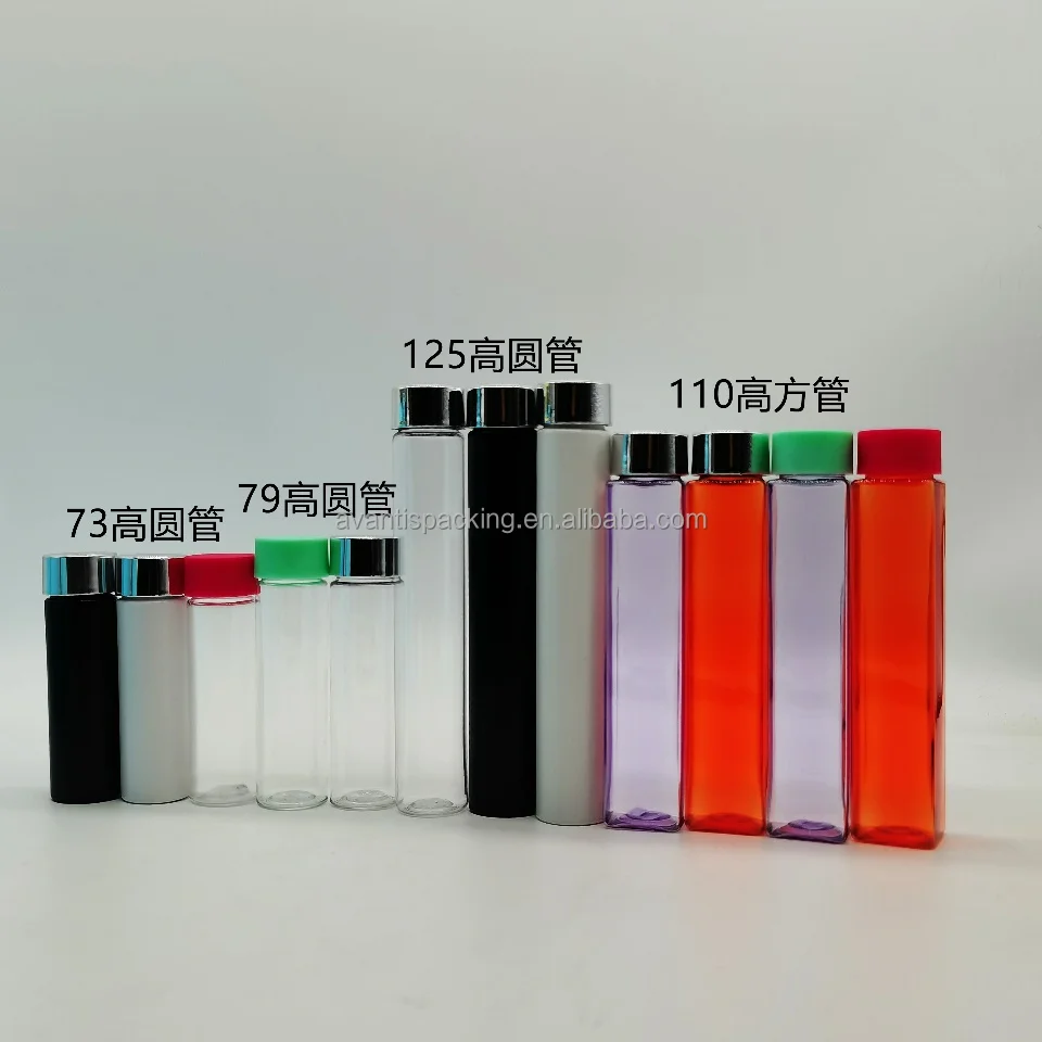 Customized Labled Colorful Plastic Tube Package Prerolled Packaging Pet ...