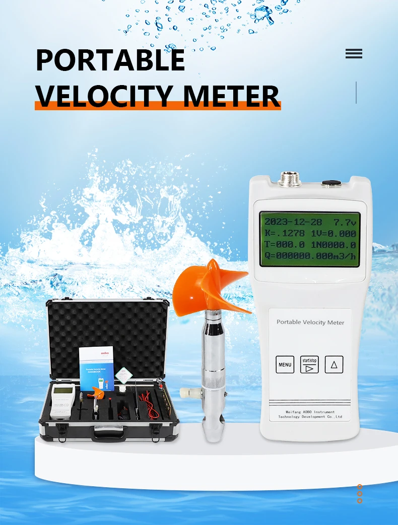 Stream Flow Meter Measuring River Velocity Portable River Flow Meter ...