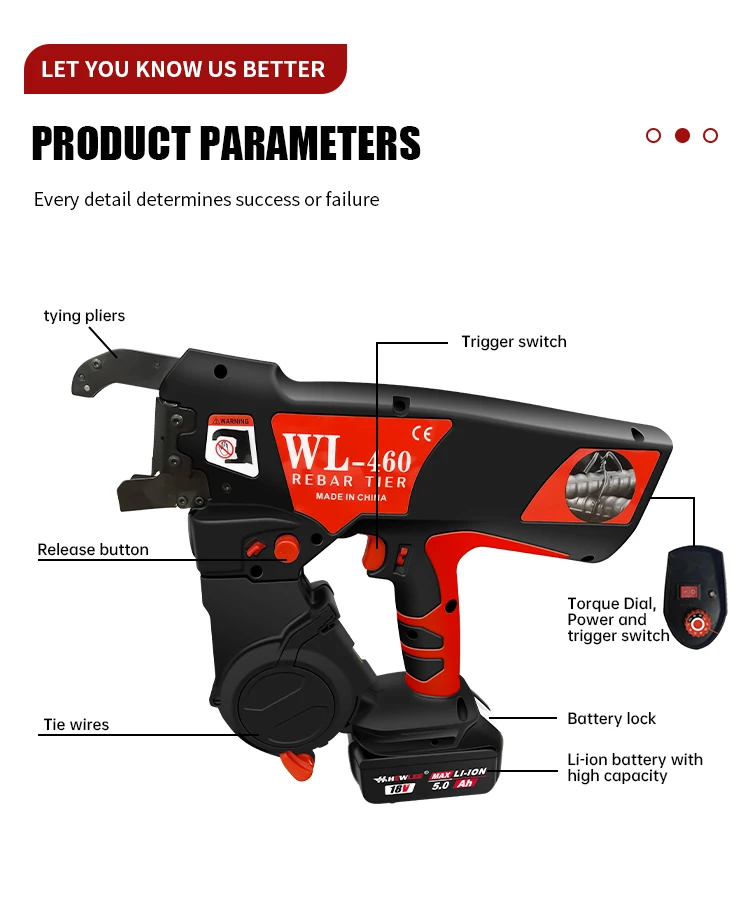 Automatic Steel Rebar Tying Machine Twin Tierrebar Tie Wire Twister ...