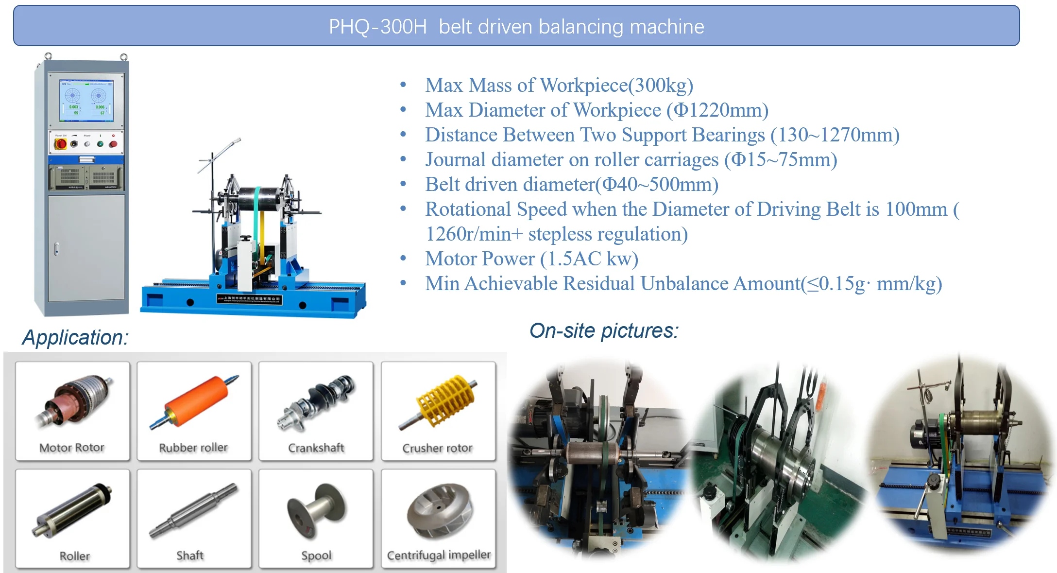 Motor Rotor Belt Drive Balancing Machine Dynamic Balancing Machine For ...
