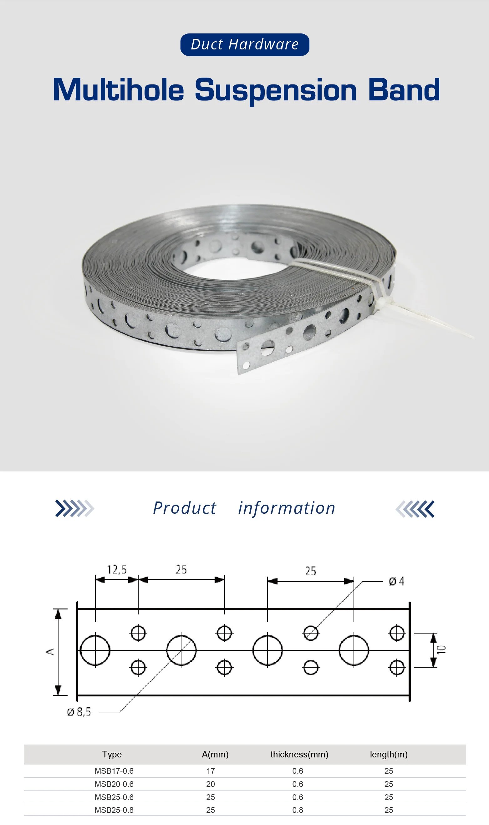 Hoop Iron Perforated Metal Strip Steel Strapping with Holes