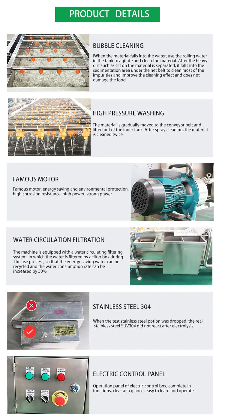 Factory Vegetable Herbs Washing Machine Ginger Cleaning Machine ...