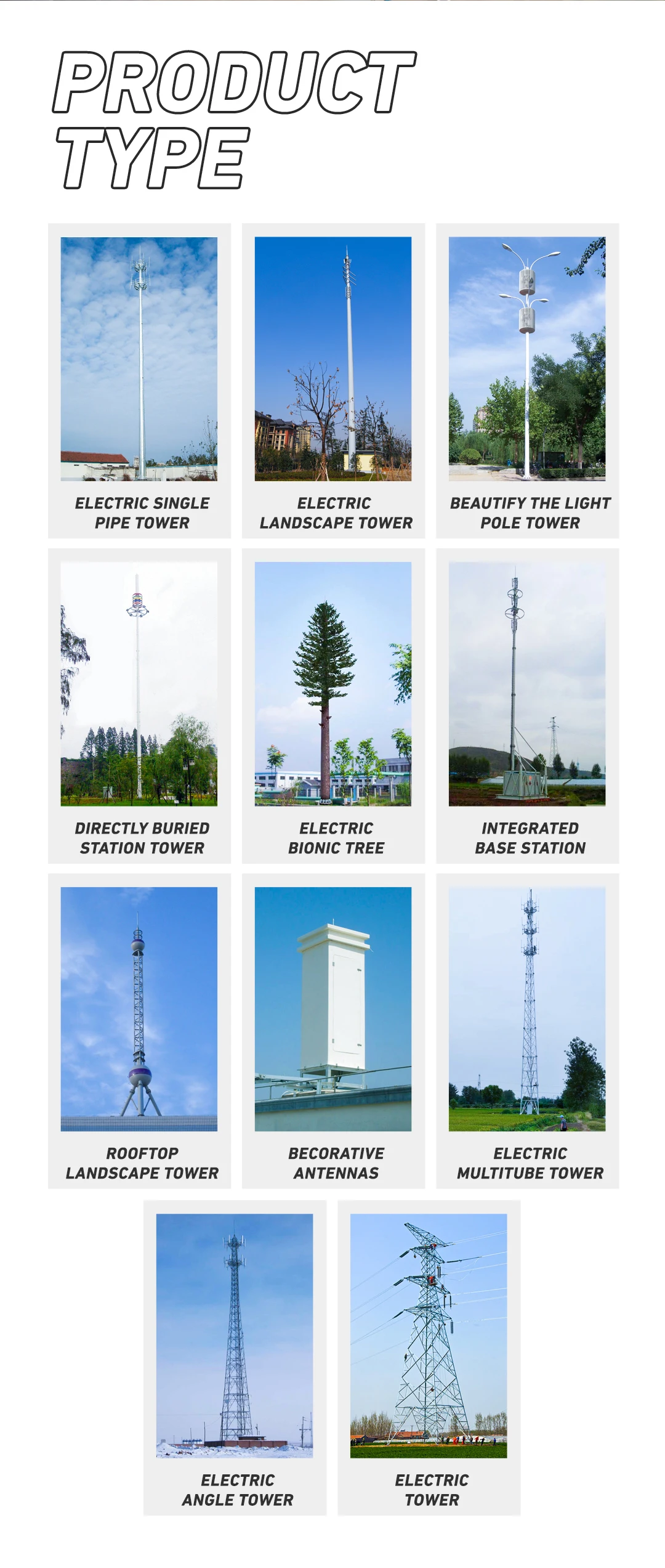 Xintong Factory Customized Monopole Galvanized Towers Electric Tubular ...