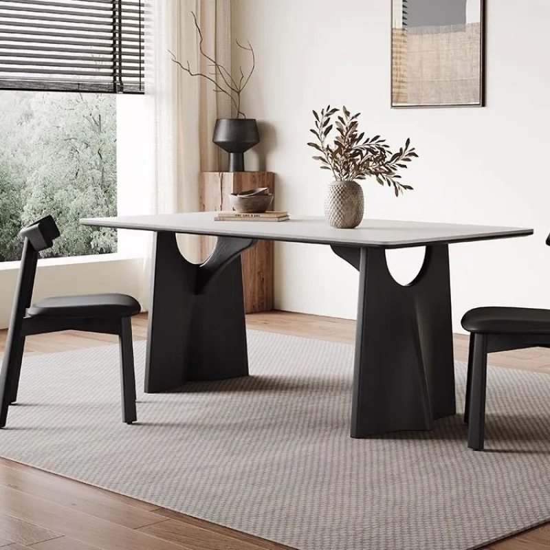 Modern Solid Wood Dining Table Set for Home Hotel Villa or Restaurant ...