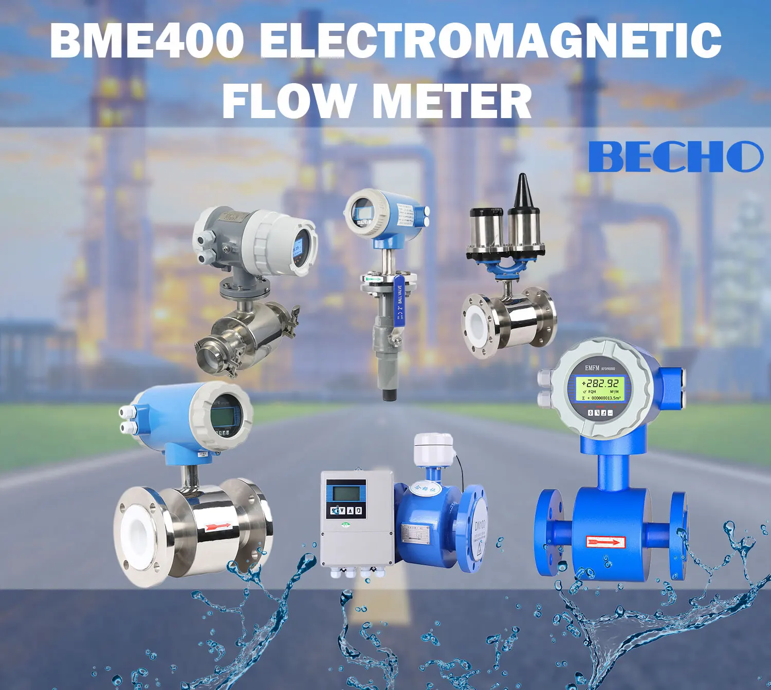 DN300 2inch Acid Resistant Clamp on Split Type Digital Electromagnetic Flowmeter