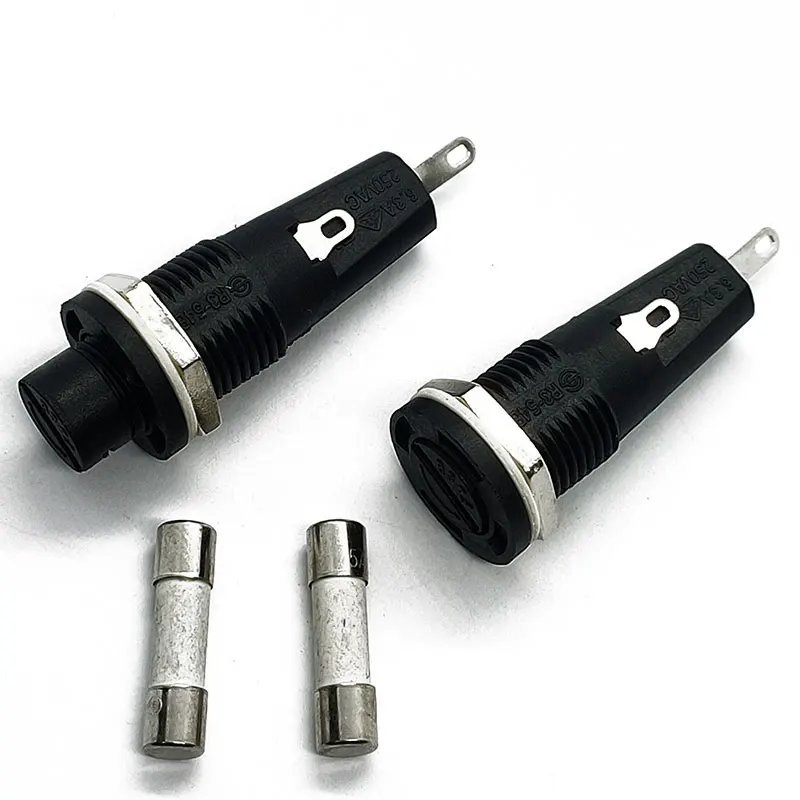 5x20mm Fuse Holder 250V AC DC 10A R3-54 Fuse Holder Suitable for ...