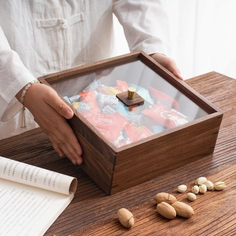 Solid Wood Fruit Tray Dry Fruit Box Wooden Fruit Tray Home Living Room ...