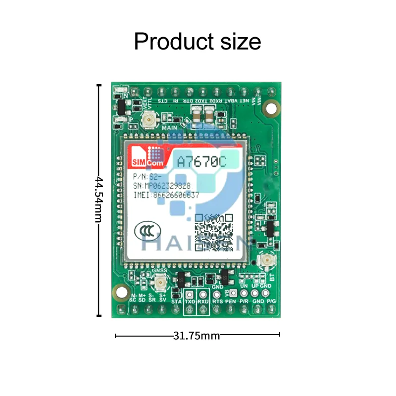 Haisen Simcom A7670c Mans Core Board A7670c A7670c Mans Development Board Lte Cat1 2g Gnss Voice