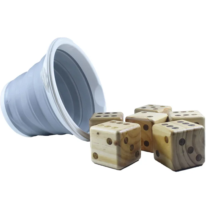 Giant Yard Dice Game Set With Collapsible Bucket - Buy Yard Dice Set ...