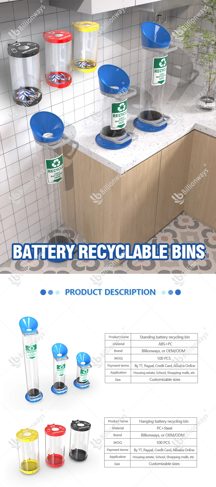 Customized 10l 20l Transparent Clear Acrylic Recycling Tube Container ...