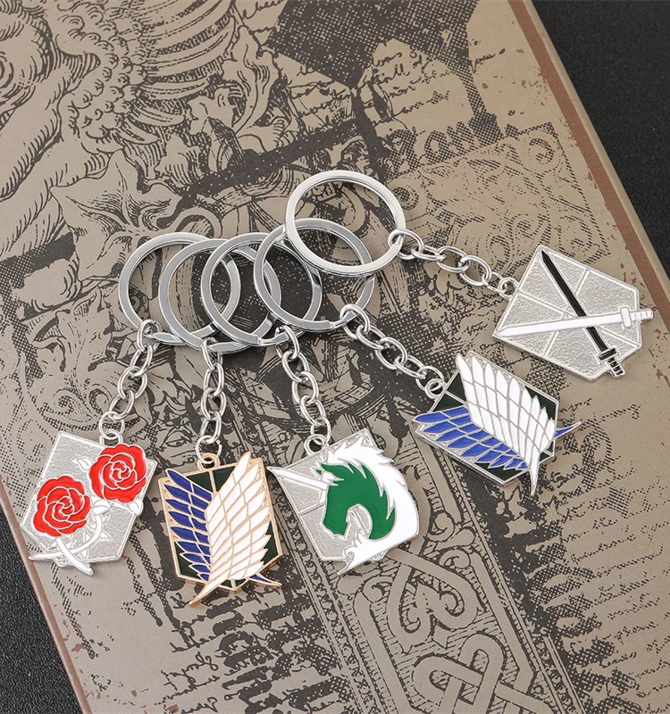 Anime Keychains Hot Selling 2022 Metal Key Chains Attack On Titan ...