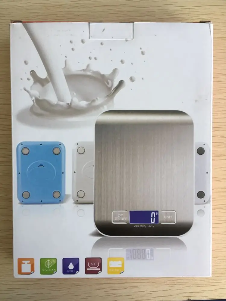 Escala De Cocina 1kg 2kg 5kg 10kg Stainless Steel Platform Digital ...