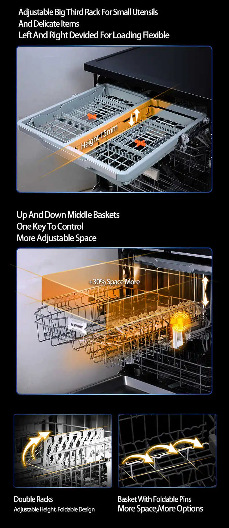 Dishwashers Setting 8 Program Built-in Dishwasher Electric
