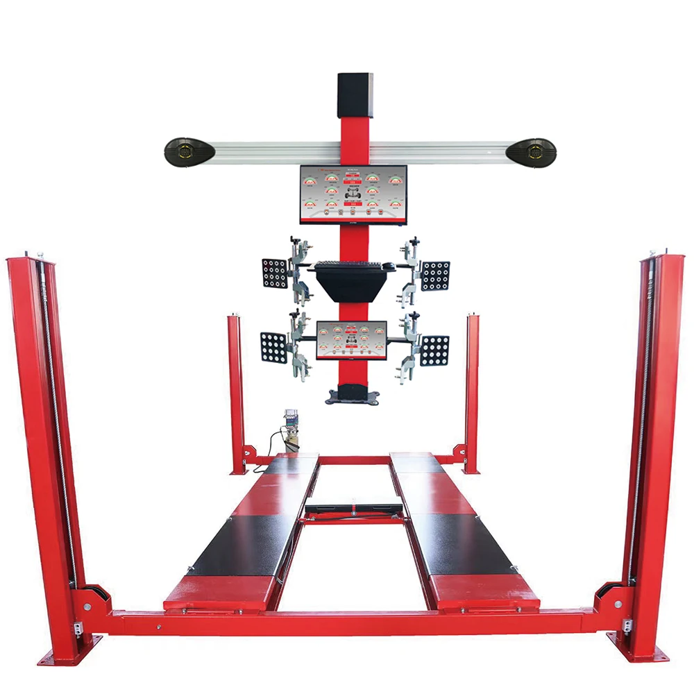 4000kg 4 Post Car Lift Machine For Vehicle Wheel 3d Alignment With ...