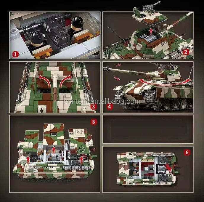 Build the WWII German Panther Tank with SUNTENT MOC Blocks