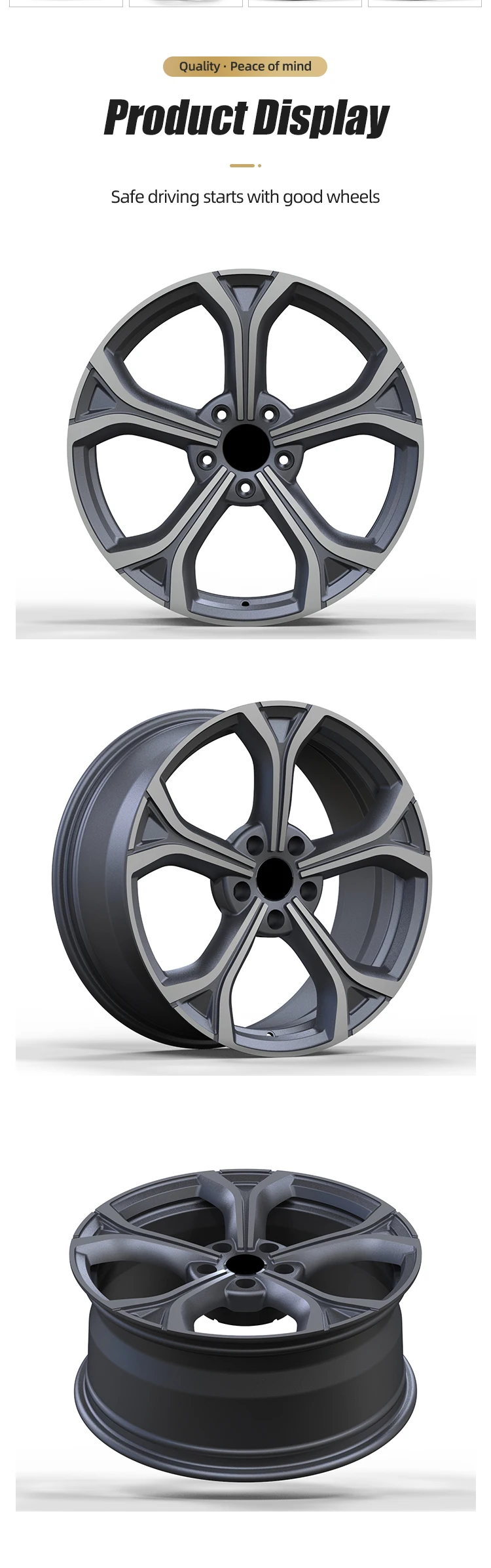 Custom Lightweight Polished Chrome Forged Concave Passenger Car Wheels ...