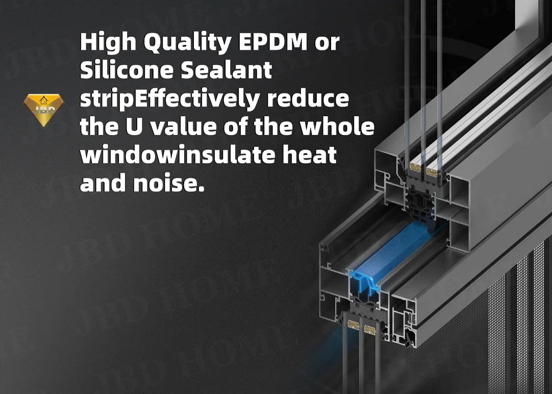 Modern Custom Aluminium Sliding Window - Anti-Theft & Sound Insulation