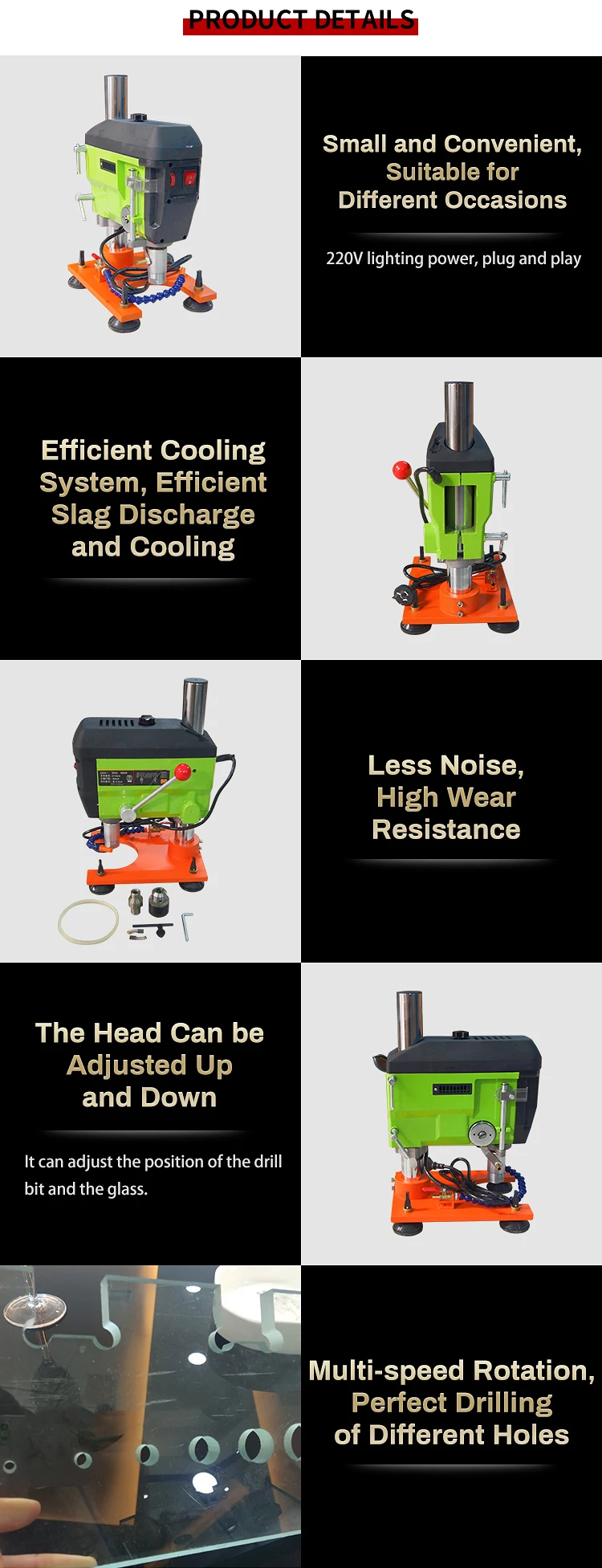 Hot Sale Minitype Portable Glass Drilling Machine - Easy to Operate