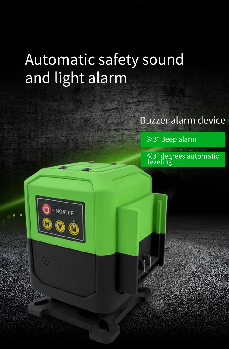360 Degree Laser Level Machine Green Beam Laser Cross 12 Line Self ...