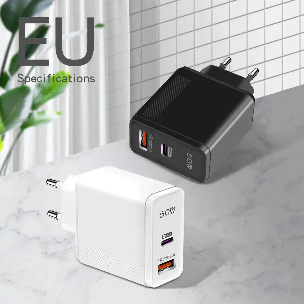 50w Usb C Charger Pd3.0 Type C Fast Charging Digital Display Wall ...