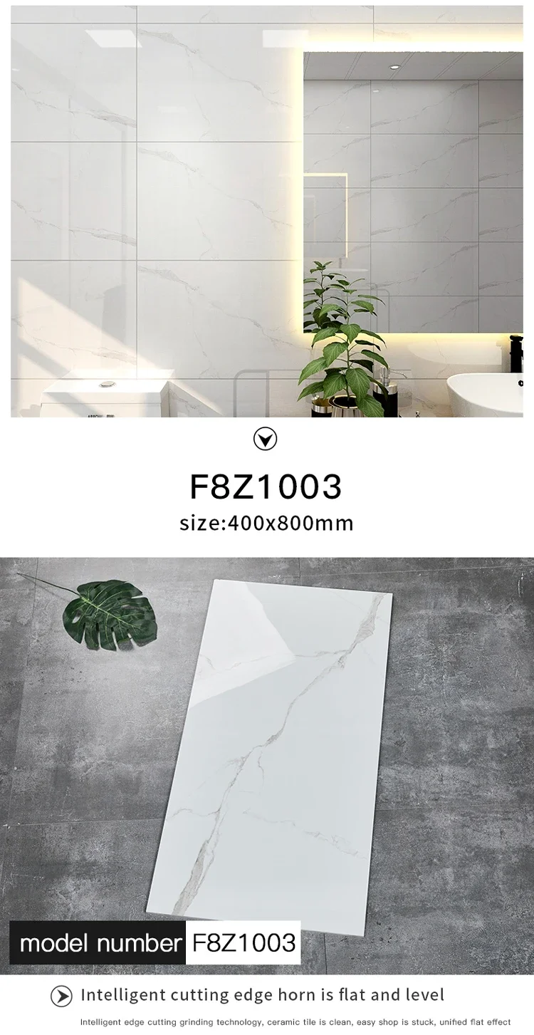 Calacatta Matt White Marble Effect Porcelain Tile 400x800 Glazed ...