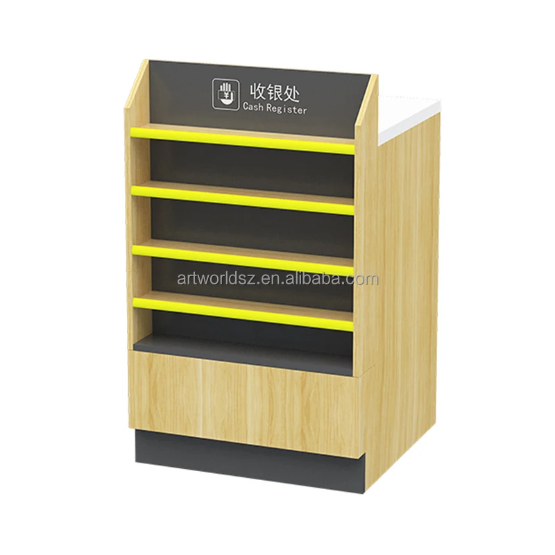 Artworld Displays Classic Rectangle Cash Display Counter Wooden ...