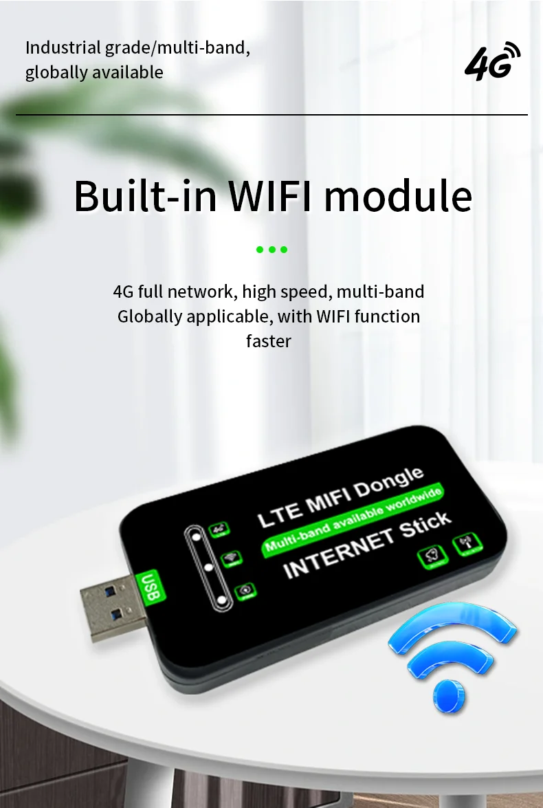 Portable Mifi Mini Dongle Lte Dongle with Sim Card Slot at Command Usb ...